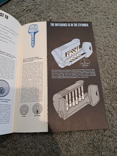 Vintage Sargent Maximum Security Lock Sales Brochure | eBay