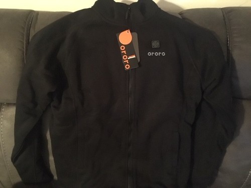 ORORO Mens Fleece Heated Jacket & Battery Pack - Black, Size S | eBay