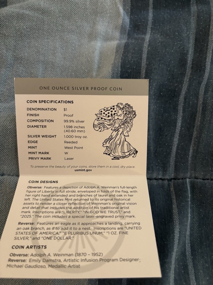 2025-W Laser-Engraved 1oz .999 American Silver Eagle Proof w/ Laser ...