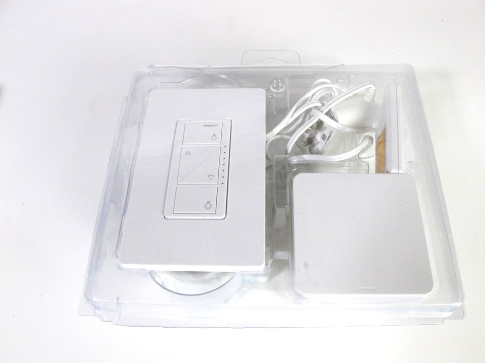 Mint Lutron Caseta Wireless 150 W Light Dimmer Kit with Smart Bridge ...
