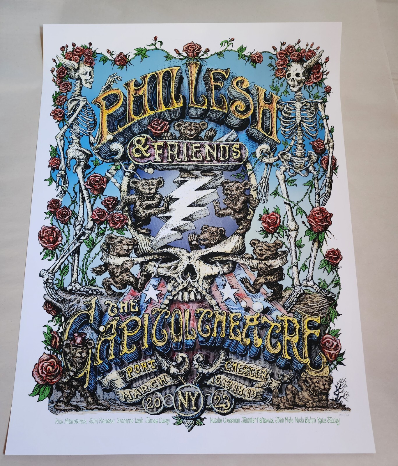 phil lesh and friends poster capitol theatre 3/15/2023 Grateful Dead ...