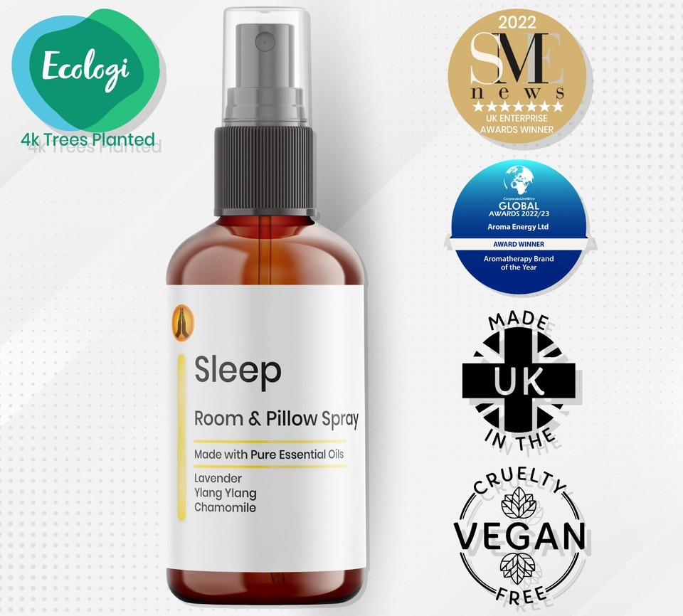 Sleep + Anxiety Pillow Spray Set In Gift Box Essential Oil Sleep Spray ...