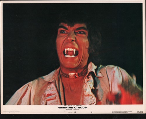 VAMPIRE CIRCUS original 1972 HAMMER lobby card ROBERT TAYMAN 11x14 ...