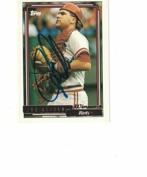 JOE OLIVER SIGNED IP TOPPS #304 1992 CINCINNATI REDS AUTO | eBay