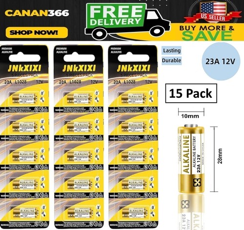 15 Pack 23A 12 Volt 12V Alkaline Battery A23 LR23A A23S MN21/23 L1028F ...