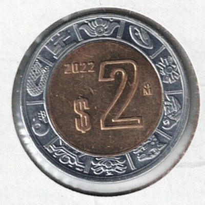 2022 Mexico Brilliant Uncirculated Two Peso Coin | eBay