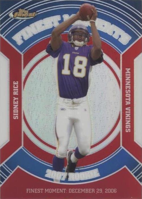 2007 Topps Finest - Rookie Finest Moments Sidney Rice #RFM-SR Refractor ...
