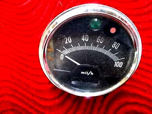 VTG UNKNOWN 100 MPH SPEEDOMETER 3-1/2" DASH GAUGE NOS SCTA HOT RAT ROD ...