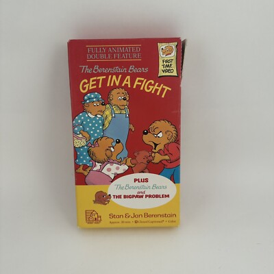 The Berenstain Bears: Get in a Fight and The Bigpaw Problem VHS 1988 | eBay