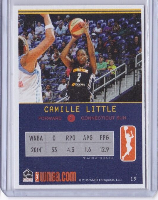 2015 Rittenhouse WNBA #19 CAMILLE LITTLE CONNECTICUT SUN IDWN | eBay