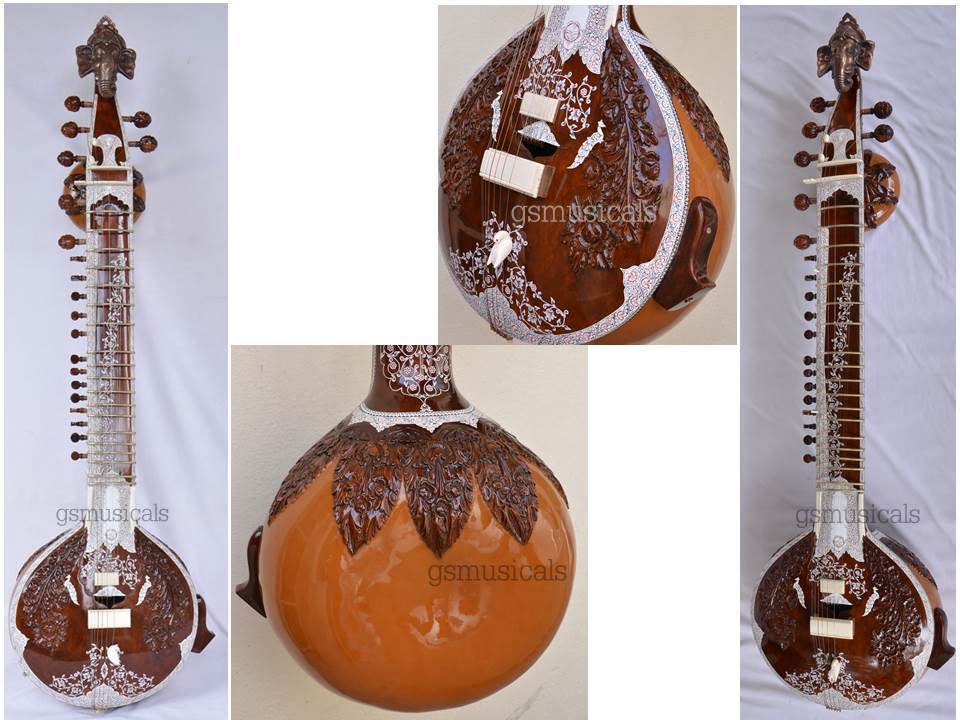 GANESH SURBAHAR BASS SITAR WITH FIBERGLASS CASE GSM024 | eBay