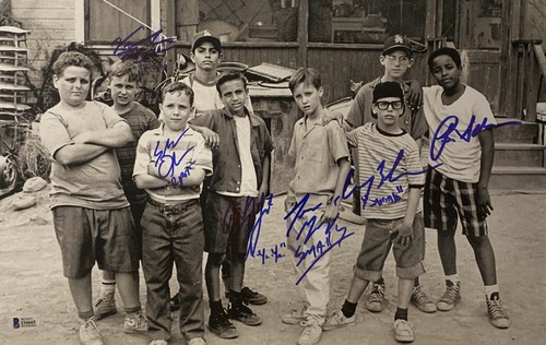 SANDLOT SIGNED 11X17 PHOTO SMALLS SQUINTS YEAH YEAH TIMMY TOMMY DENUNEZ ...