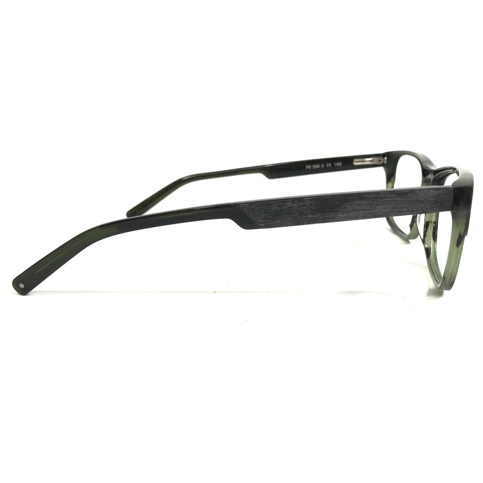 Perry Ellis Eyeglasses Frames PE 386-3 Grey Green Square Wood Grain 54 ...