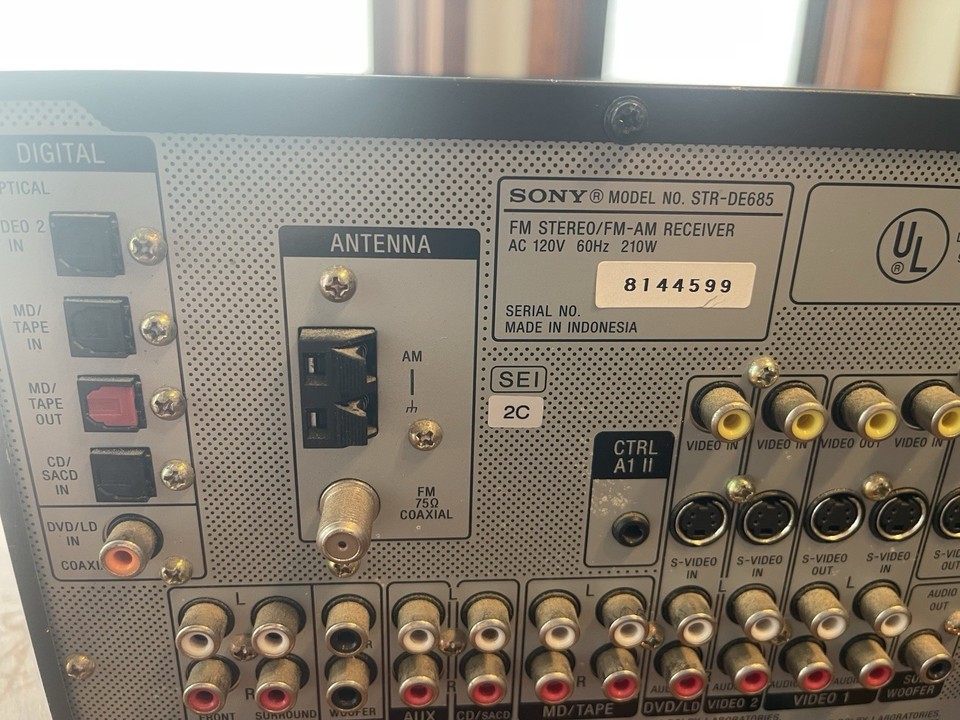 Sony STR-DE685 Dolby Digital DTSAudio Video Control Center AM/FM Stereo ...