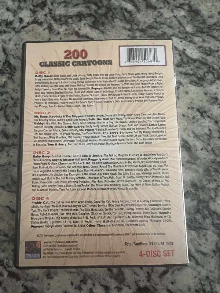 Collection edition 200 classic cartoons DVD | eBay