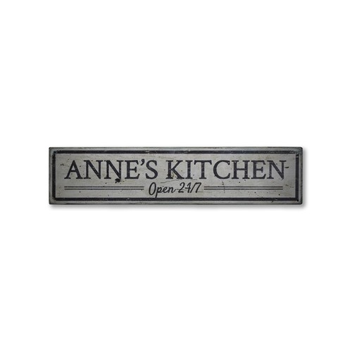 Kitchen Open 24/7, Custom Chef Name - Rustic Distressed Wood Sign | eBay