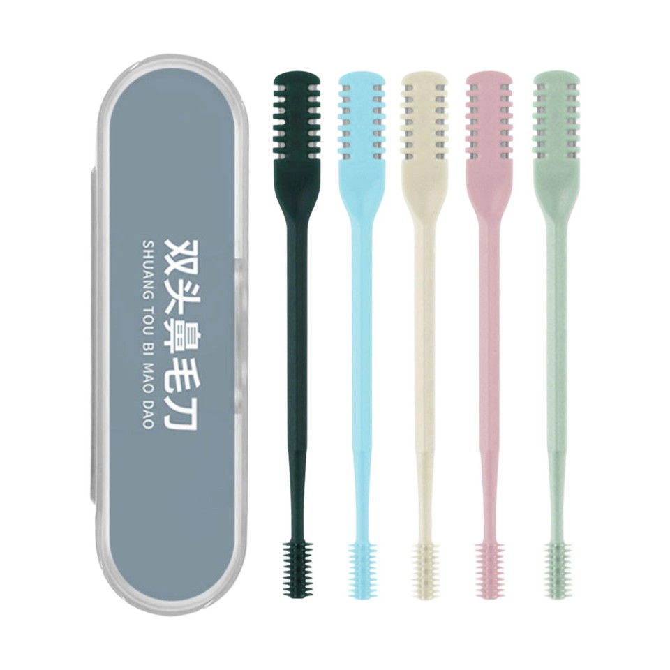 5PC 2-in-1 Nasal Hair Cutter,Double Headed Nose Hair Scraper With ...