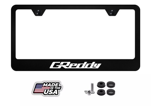 GREDDY Metal License Plate Frame | Reflective White | Street Racing | eBay