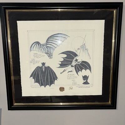 Bob Kane signed Batman DaVinci 17 x 19.5 Lithograph #402/500 RARE ...