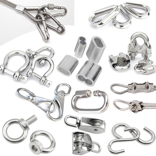 Wire Rope Cable Clip Simplex, Duplex, Eyelet Thimble, Carabiner ...