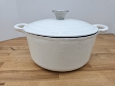 Bel Fer White Enameled Cast Iron 3 QT Dutch Oven Heavy-duty Limited ...