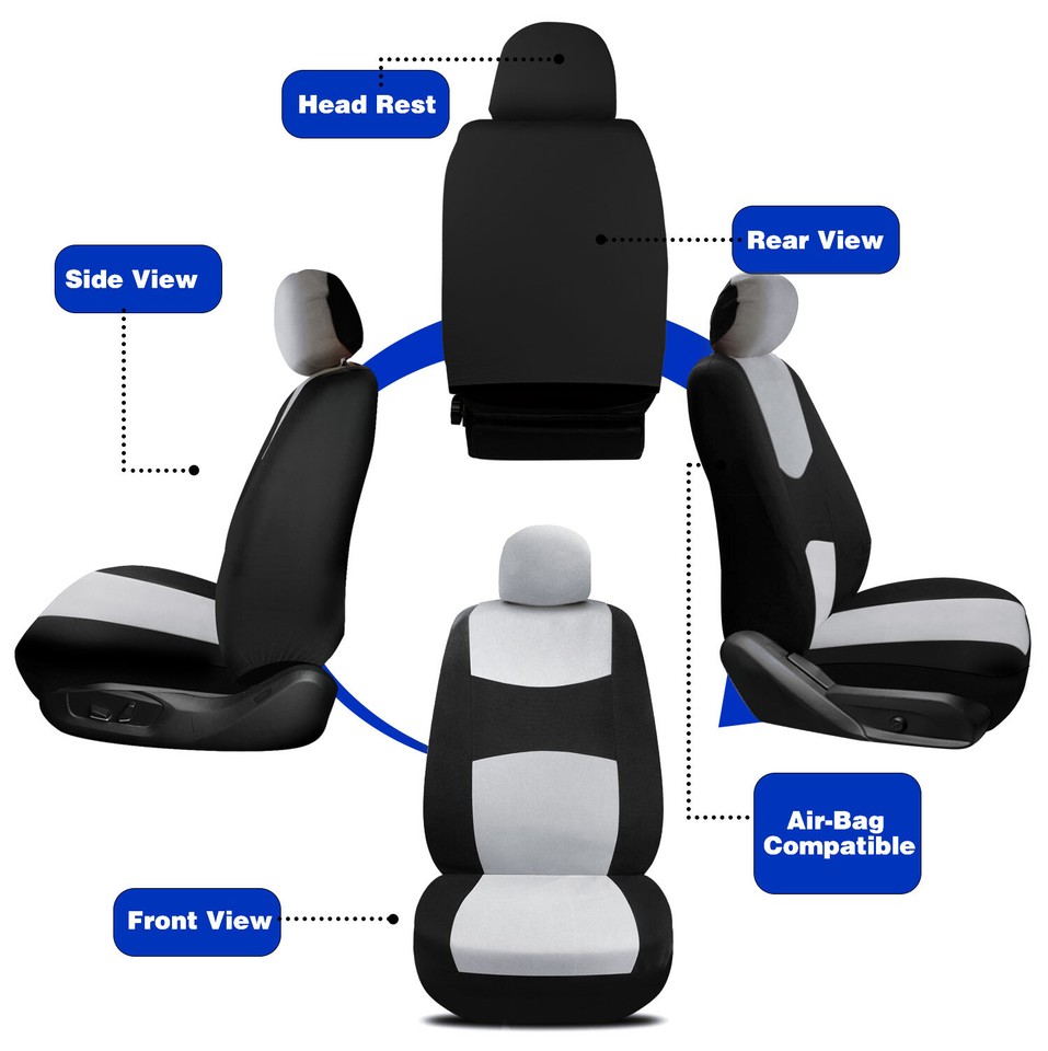 Polyester Auto Car Seat Covers Cushion 3 Row 7 Seaters Full Set for ...