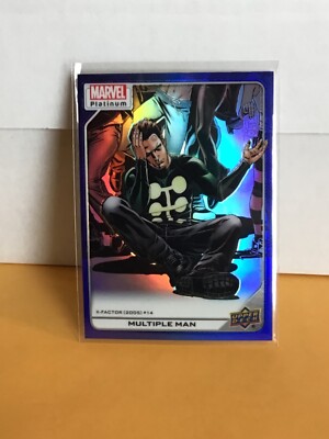 Multiple Man 2023 Upper Deck Marvel Platinum Blue Rainbow #195 Nice | eBay