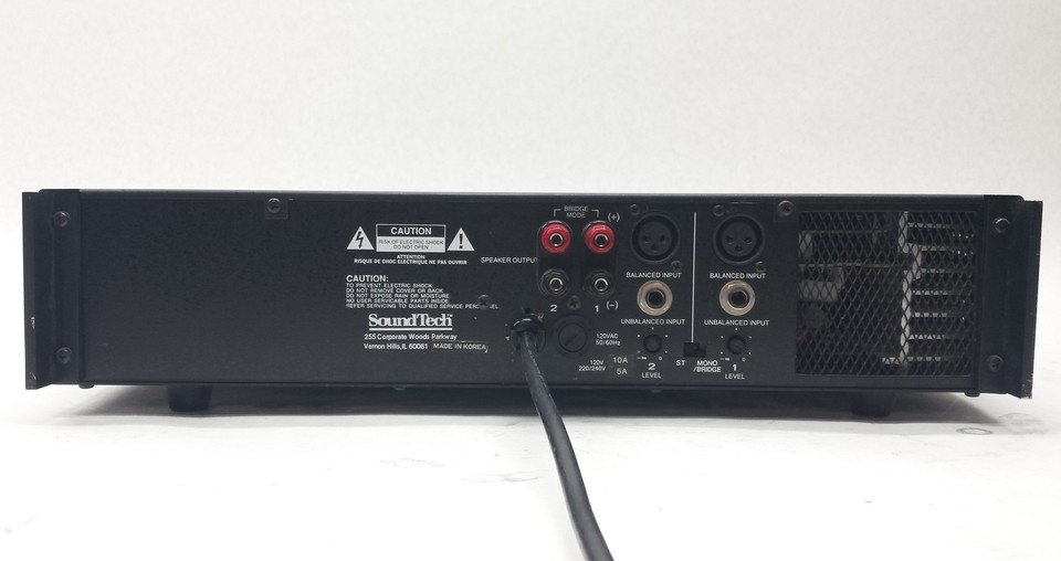 SOUNDTECH PL502 PL-502 2-CHANNEL PRO STEREO POWER AMPLIFIER AMP 250WPC ...