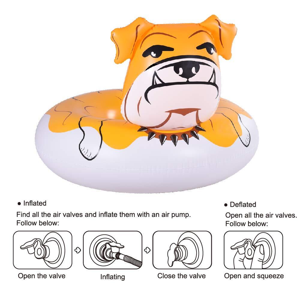 Bulldog Float 53 inches Giant Inflatable Pool Float Tube for Party ...