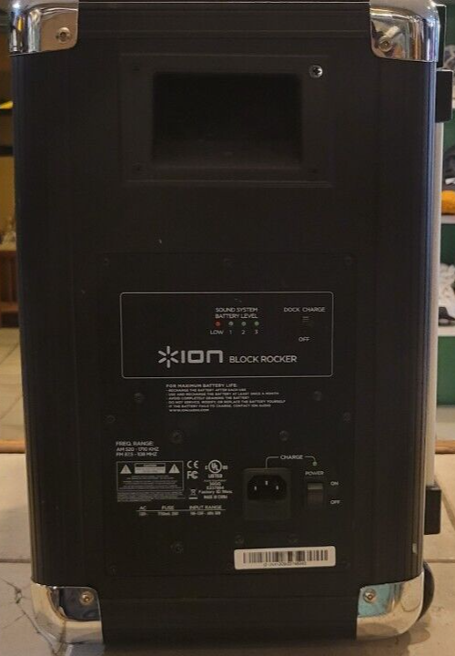 ION Block Rocker Portable Sound System, Ipod Dock, Mic, FM, AM. | eBay