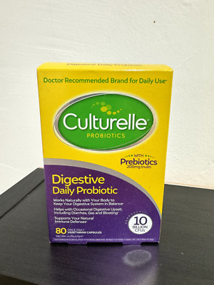 Culturelle Digestive Daily Probiotic 80 Capsules EXP 08/2026 ...