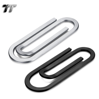 High Quality TT 316L Brushed Stainless Steel Paper Clip Style Money ...