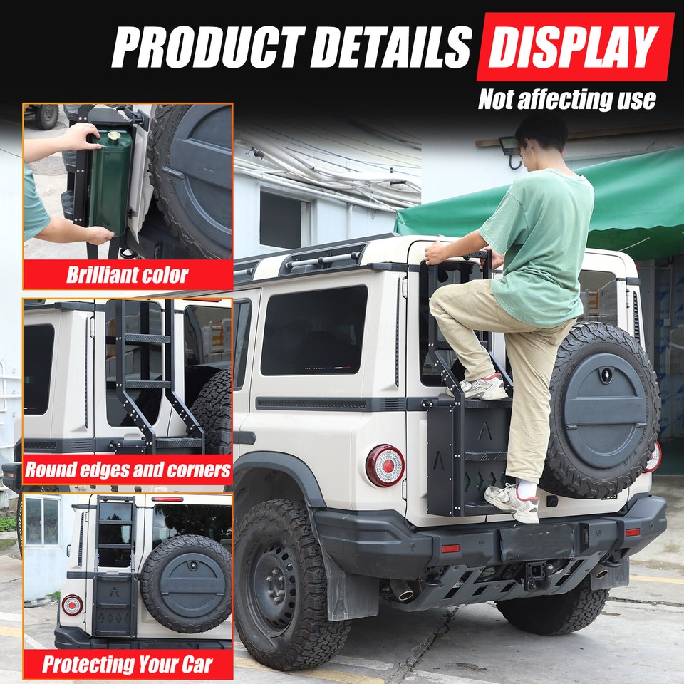 Rear Tailgate Ladder With Fuel Tank Slot Climb For Ineos Grenadier 2020 ...