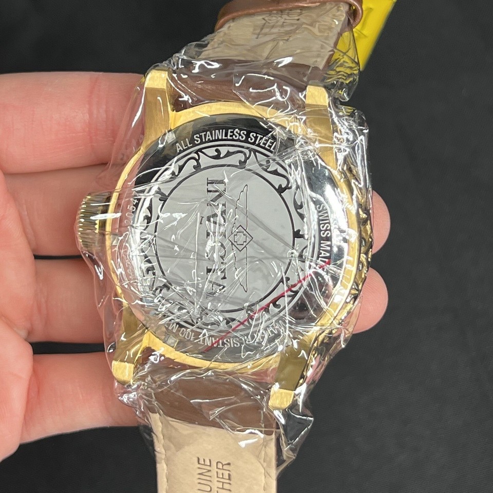 Invicta 20547 Men’s Gold Tone Quartz Swiss Made Watch NEW | eBay