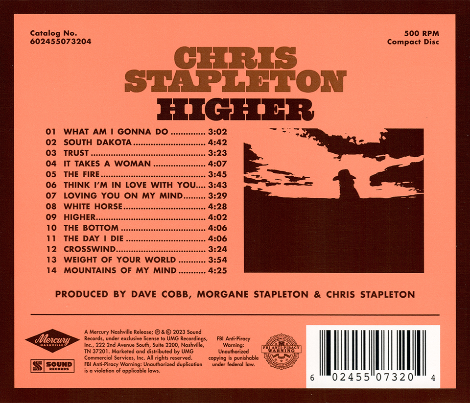 Chris Stapleton ~ Higher CD 2023 Mercury Records Nashville •• NEW •• | eBay