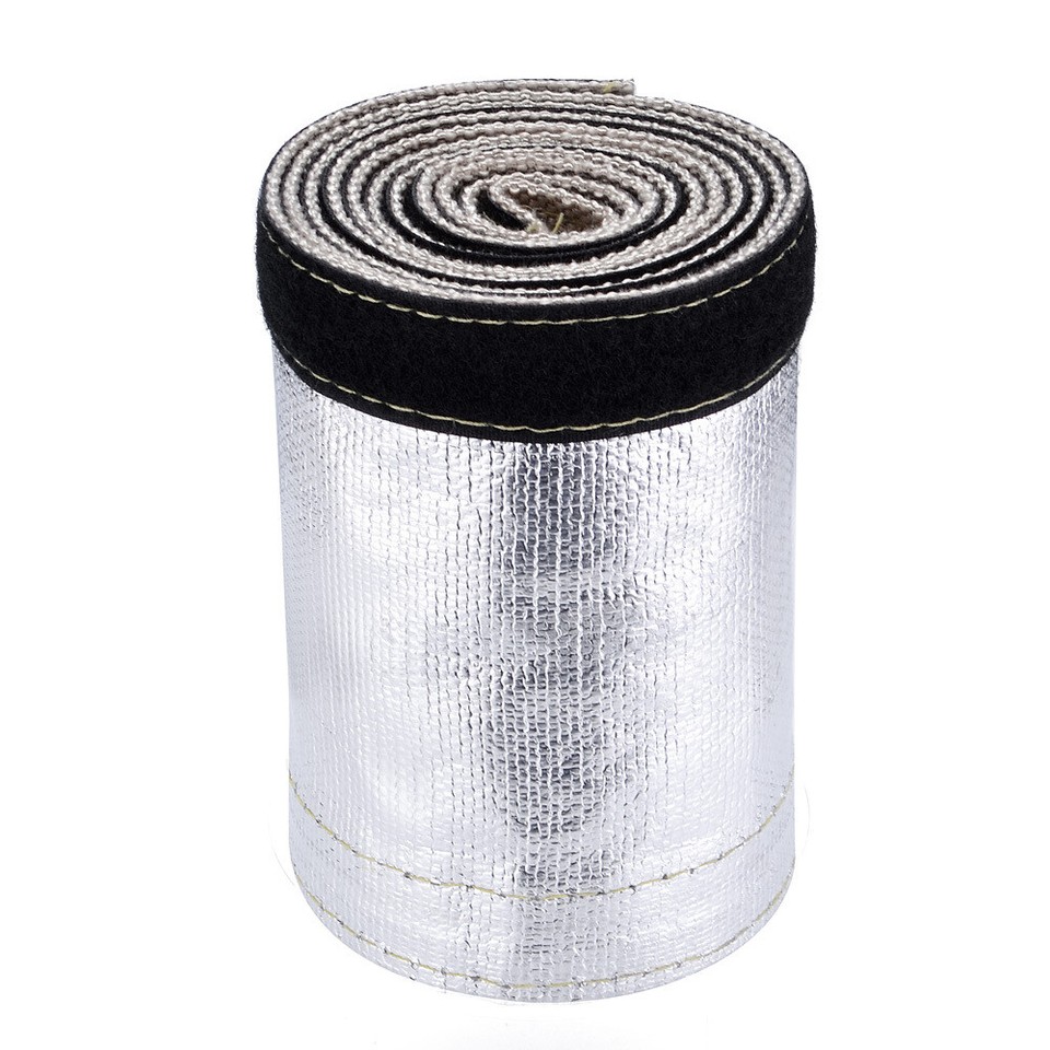 2000° Metallic Heat Shield Sleeve Insulated Wire Hose Cover Wrap Loom ...