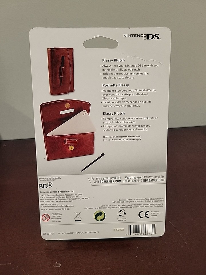 Nintendo DS Lite Case Klassy Klutch Case & Stylus Brown Brand New Rare ...