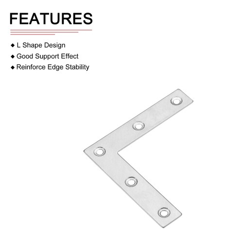 10Pack 80x80x1.5mm(LxWxT) L Shape Repair Plates Metal Corner Bracket ...