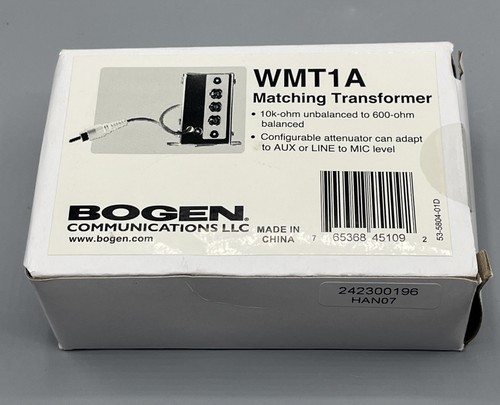 Bogen WMT1A Line Matching Transformer - New SEALED | eBay