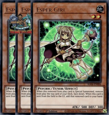Yugioh! 3x Esper Girl RA04-EN006 Ultra Rare 1st Ed NM | eBay