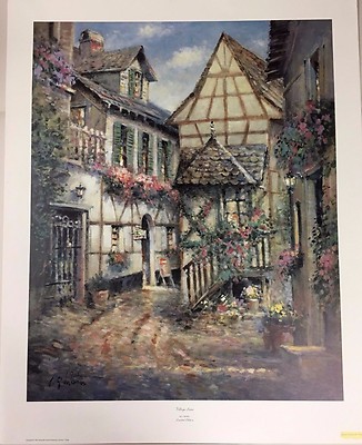 Village Lane by L. Gordon - Limited Edition | eBay