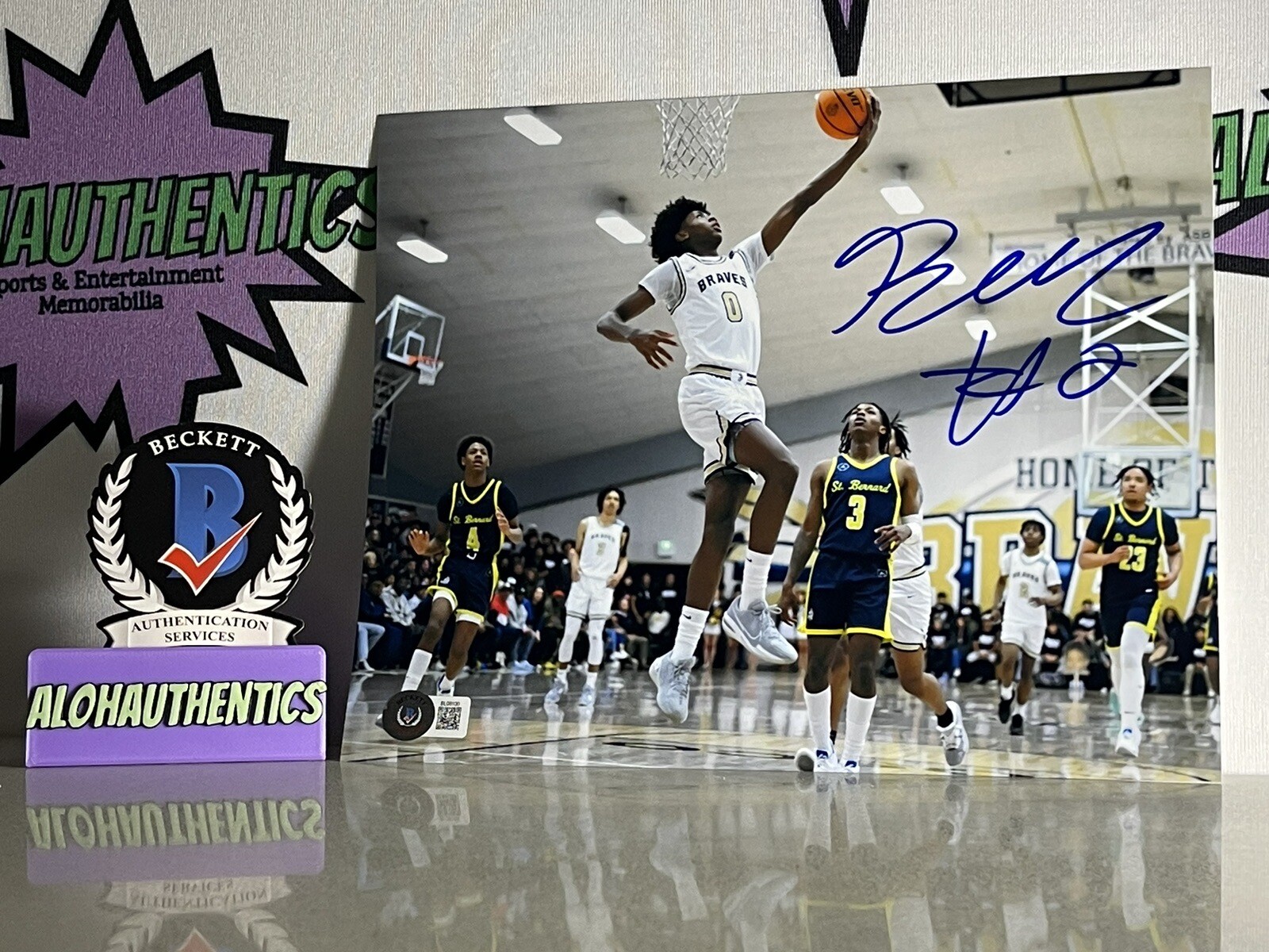 BRANDON MCCOY JR SIGNED BASKETBALL 8X10 PHOTO BECKETT BAS ST JOHN BOSCO ...