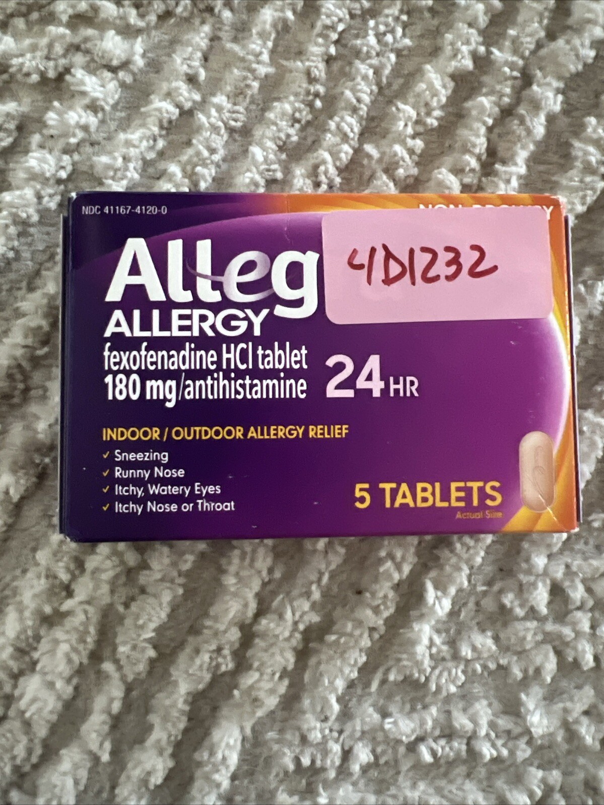 Allegra 180 mg Eye Allergy Treatment Tablets for Adult - 412404 for ...