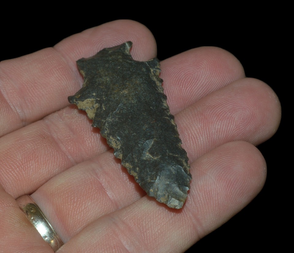 KIRK SERRATED KENTUCKY AUTHENTIC INDIAN ARROWHEAD ARTIFACT COLLECTIBLE ...