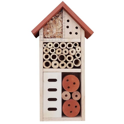Lulu Home Wooden Insect House Hanging Insect Hotel for Bee Butterfly ...