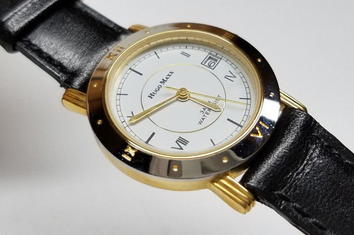 HUGO MAXX 18K GOLD PLATED STAINLESS STEEL LADIES CLASSY WATCH Mint ...