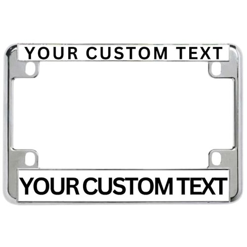 Custom Chrome Motorcycle License Plate Frame for Tag | eBay