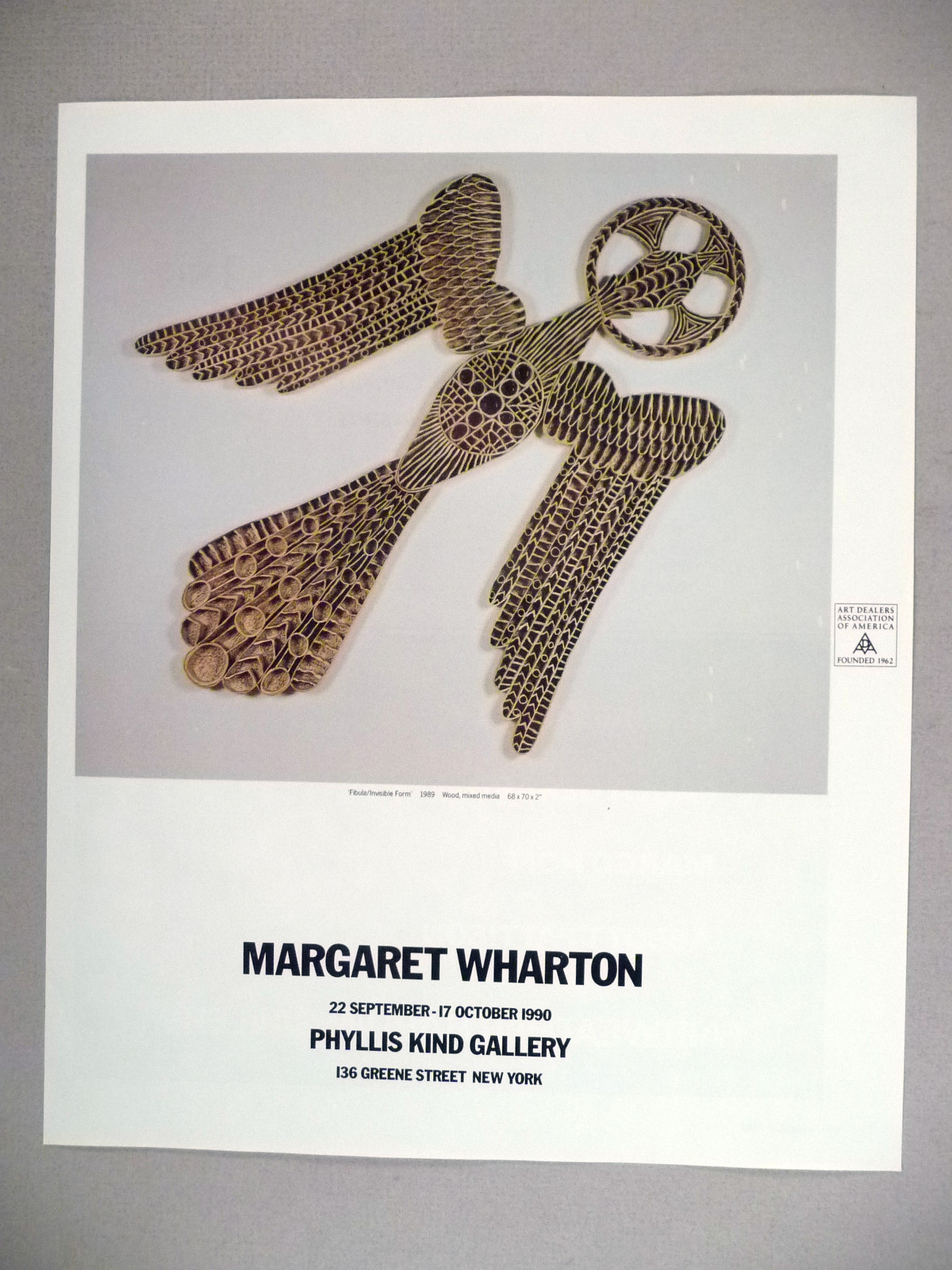 Margaret Wharton Art Gallery Exhibit PRINT AD - 1990 ~~ Fibula ...