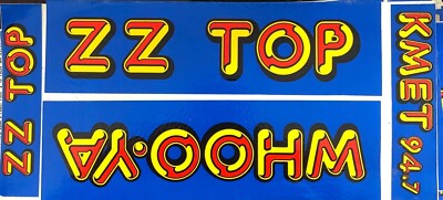 Kmet 94.7 FM original ZZ TOP BUMPER STICKER Vintage 80's | eBay