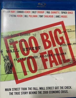 Too Big to Fail (Blu-ray/DVD, 2012, 2-Disc Set) VG condition | eBay